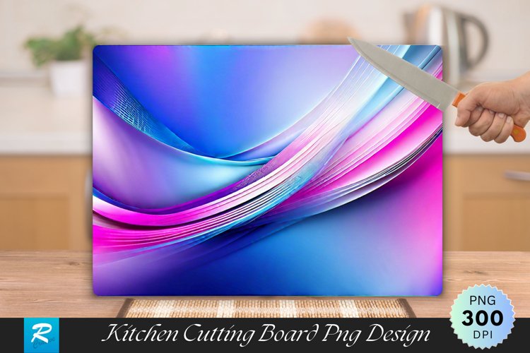 Pink And Blue Cutting Board Sublimation Design