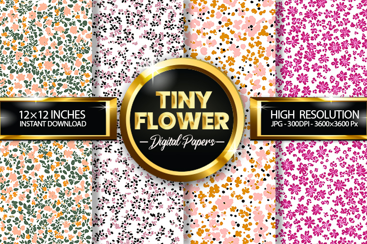 Tiny Flower Digital Papers - 04 Variations (5306836)