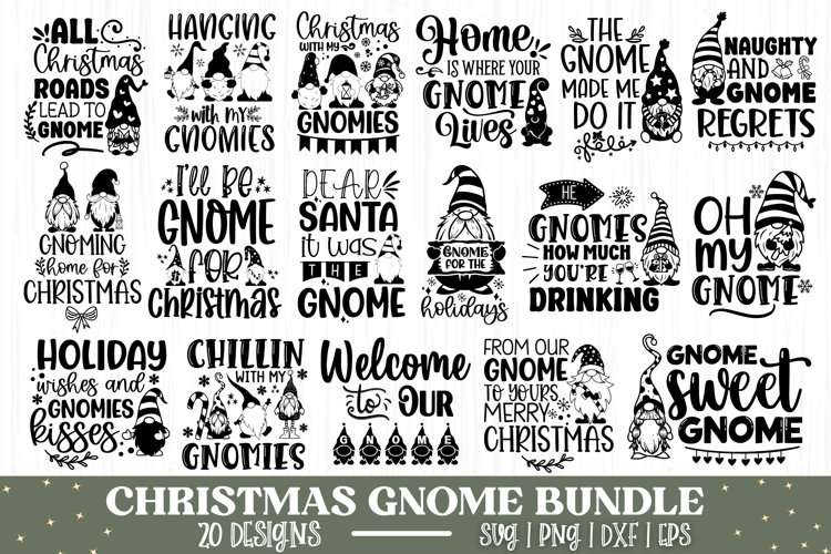Gnome Christmas Bundle, Gnome Christmas SVG Bundle