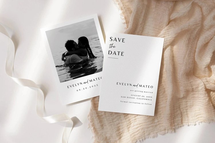 Modern Minimal Save the Date Template