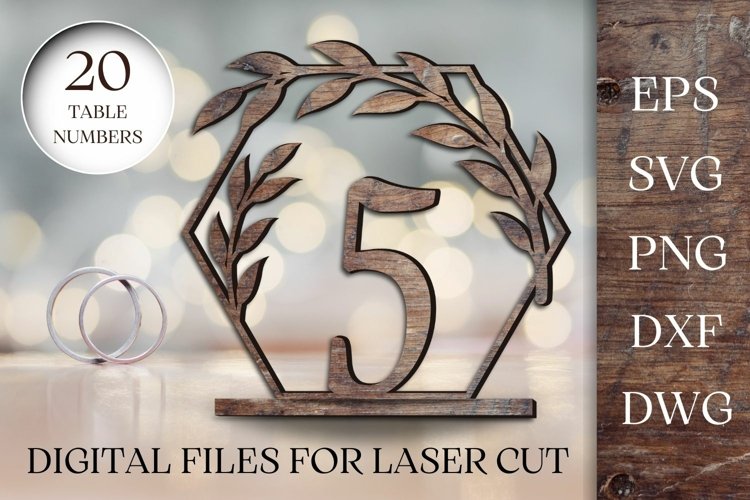 Wedding Table Numbers SVG | Laser Cut | Glowrforge