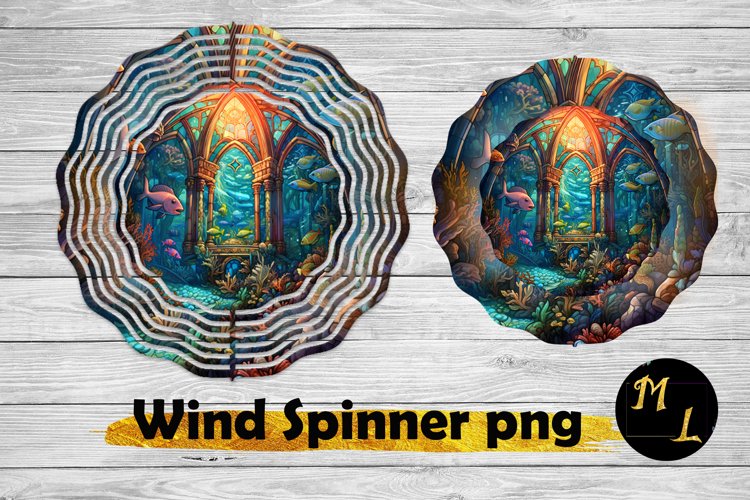 Stained Glass Wind Spinner sublimation,Marine Wind Spinner