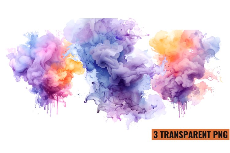 Watercolor Splash Clipart Sublimation , PNG