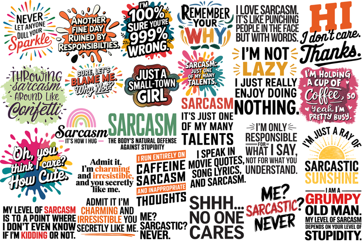 Sarcasm Bundle SVG | Sarcastic | SVG Cut Files