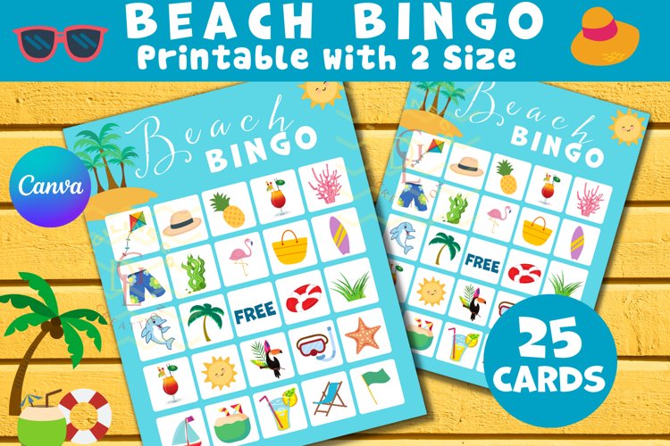 Beach Aloha Luau party bingo game - end of the school year