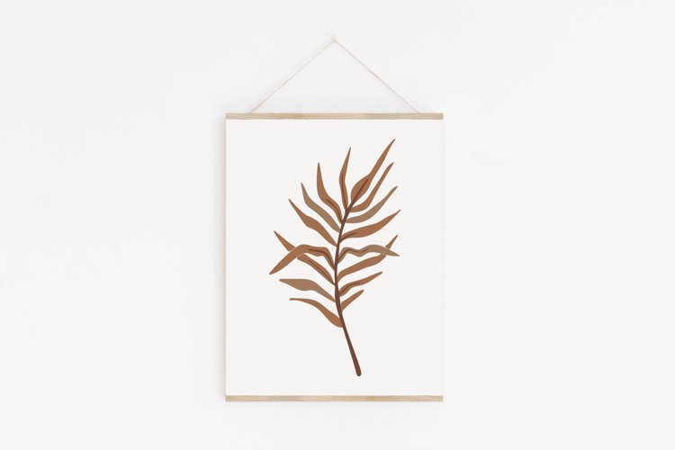 Boho plant wall print, Leaf wall poster, Botanical (1850654)
