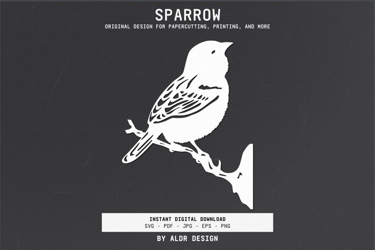 Sparrow | SVG Template Suitable for Paper Cutting