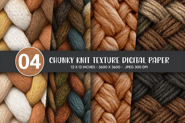 Chunky Knit Texture Digital Paper (6512594)