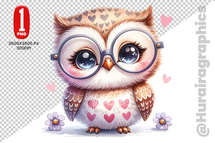 Cute Owl Clipart - PNG File (4995779)