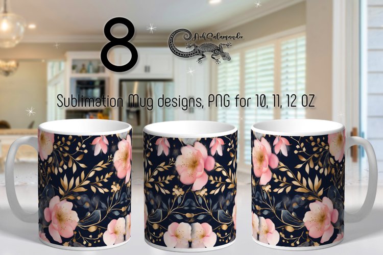Lilac bush flowers & butterfly | Sublimation Mug design3