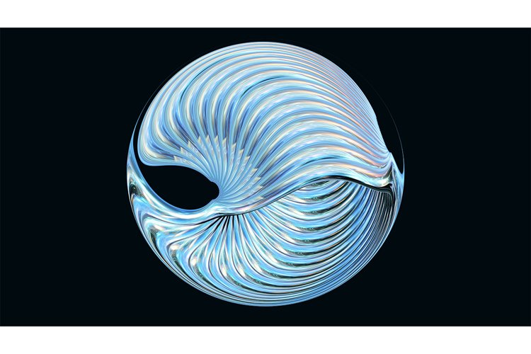 Abstract textural blue shape on a black background (2125685)