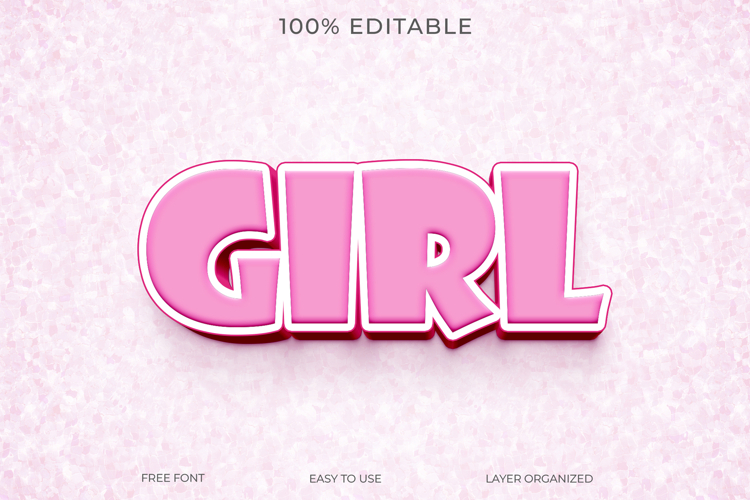 Girl Editable Text Effect Style (5376903)