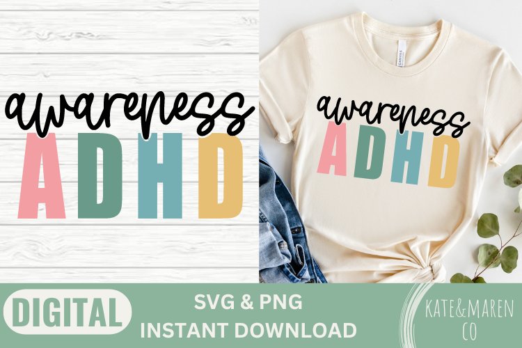 ADHD Awareness SVG |ADHD SVG |Neurodiverse SVG (2590060)