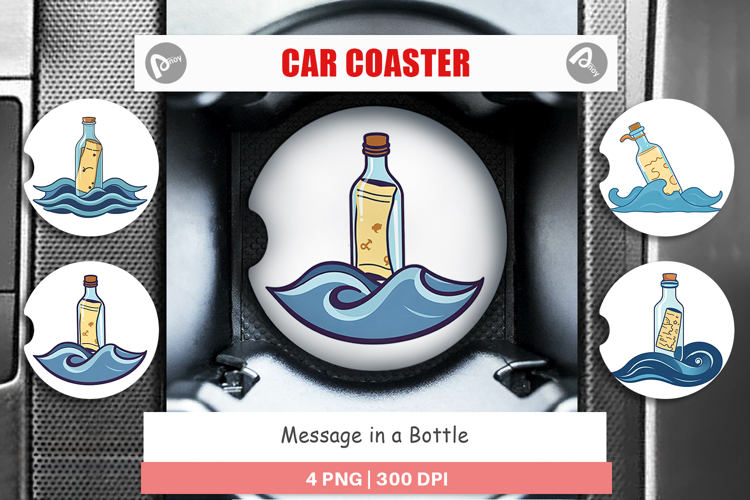 Car Coaster Message in a Bottle (5450820)