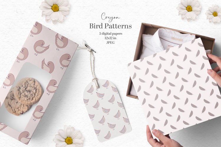 Cute bird digital papers