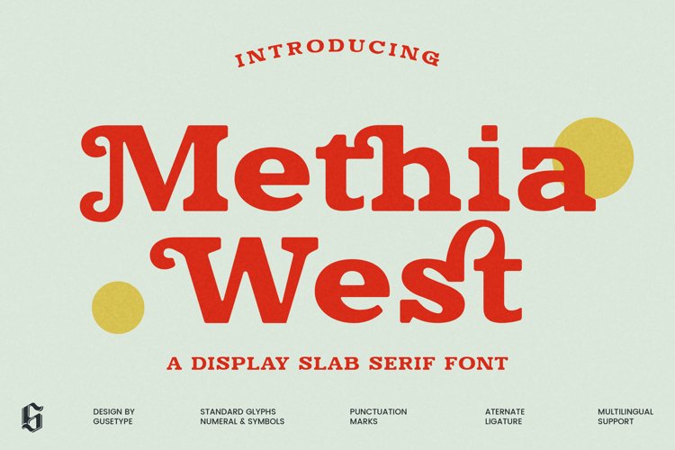 Methia West - Display Slab Serif Font
