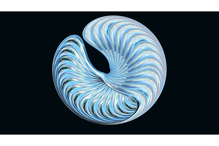 Abstract textural blue shape on a black background (2125648)