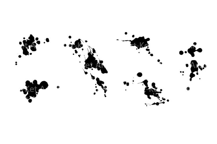 A set of abstract spots, texture strokes, blots. (3772137)