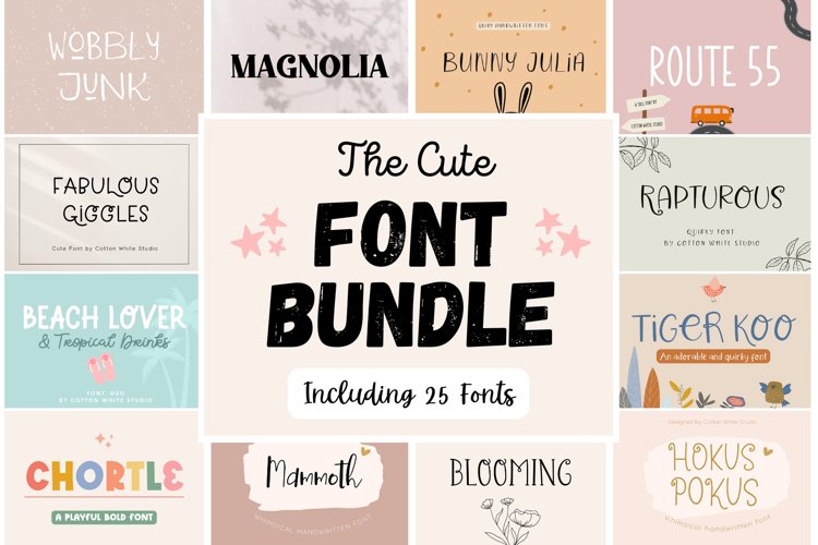 The Cute Font Bundle
