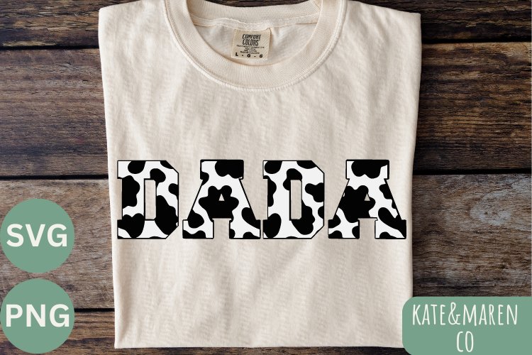 Dad Cow SVG | Cow Print Dada SVG | Western Dad SVG (2581323)