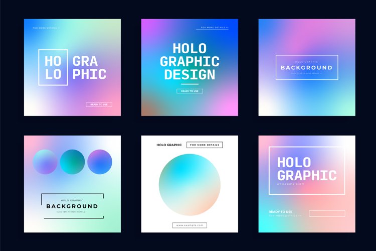 Holo Graphic Fluid Background Layout