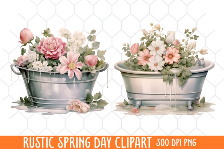 Rainy Spring Day Clipart Bundle, Rainy Spring Clipart