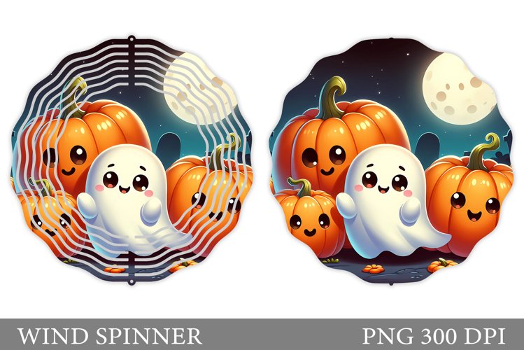 Cute Ghost Wind Spinner Design. Cute Halloween (4405427)