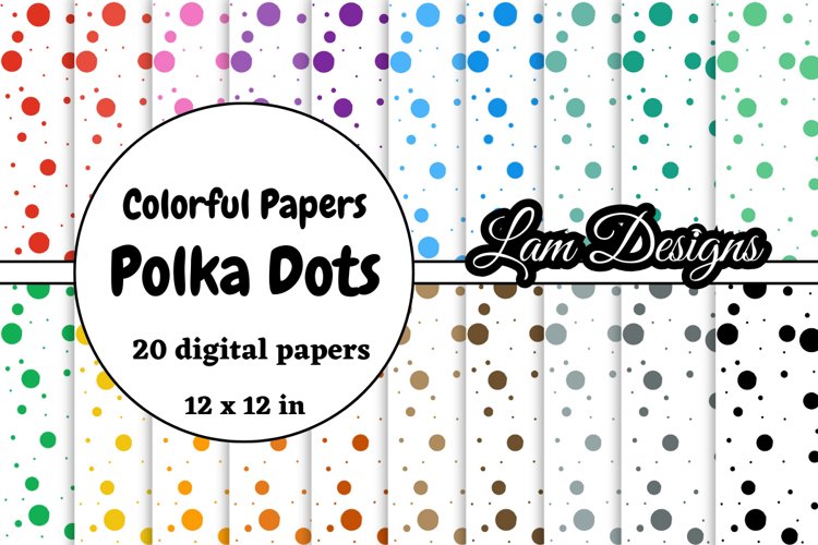 hand-drawn polka dots digital papers (5089062)