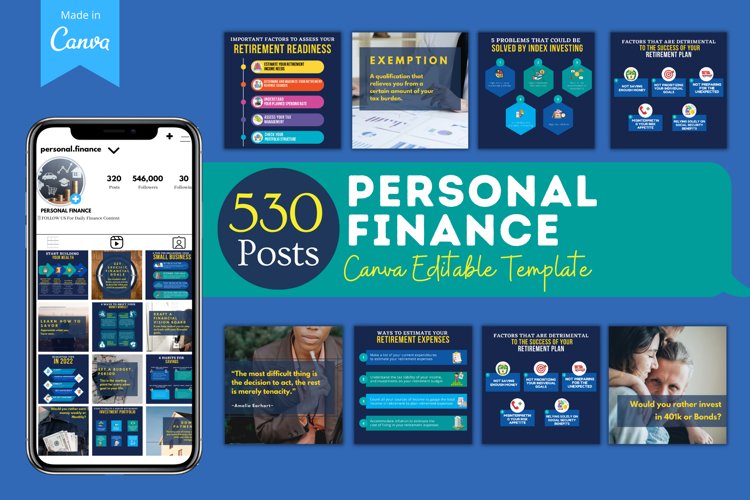 Personal Finance Templates - Canva Editable