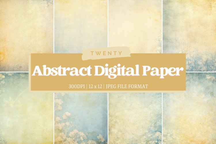 Abstract Digital Paper Bundle, Craft Paper, Scrapbook Paper