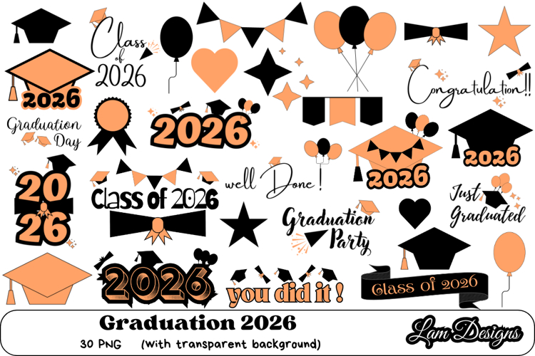 2026 graduation png/ clipart (6446234)