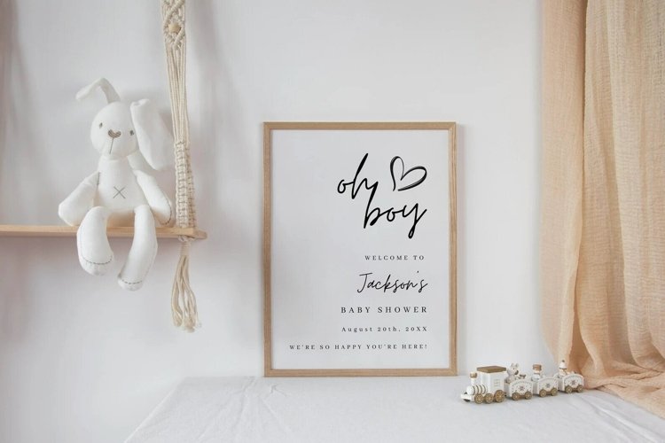 Baby Shower Sign Boy Template