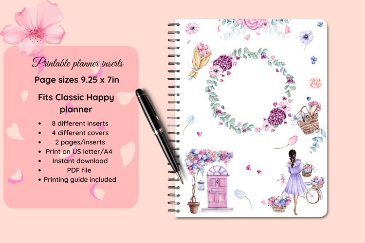 Printable planner insert bundle for classic happy planner