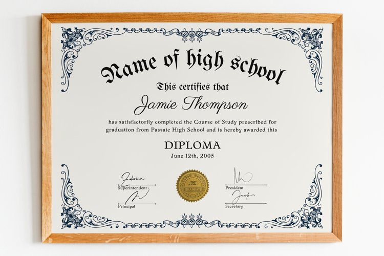 High School Diploma High School Diploma