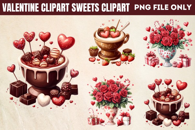 Valentine Sweets Clipart PNG (5100279)