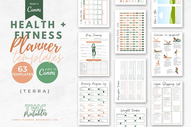Fitness planner template