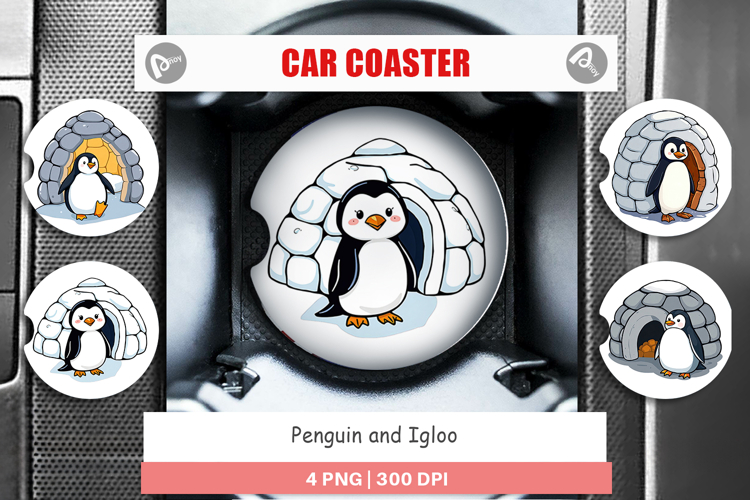 Car Coaster Penguin and Igloo (5463935)