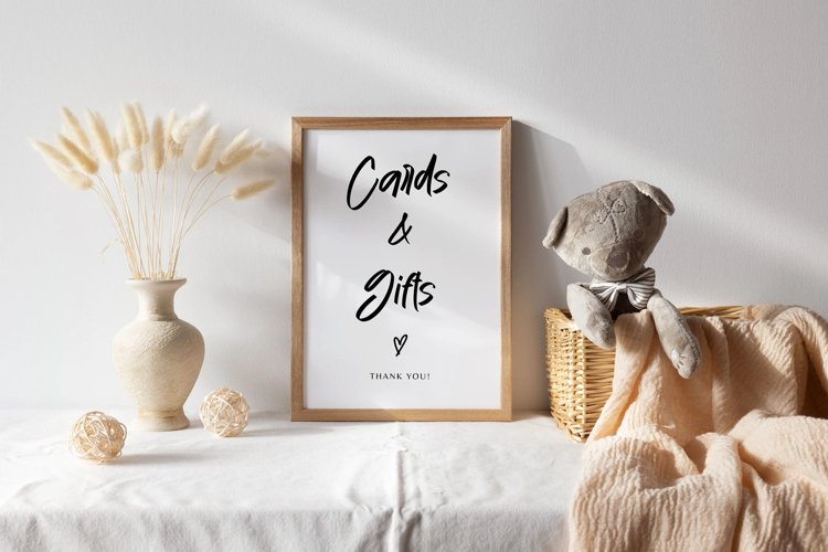 Cards and Gifts Sign Template