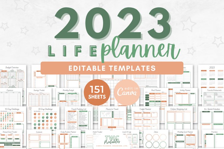 2023 Life Planner Canva Templates