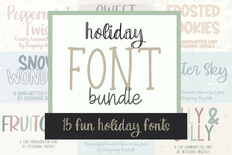 Holiday Handwritten Font Bundle