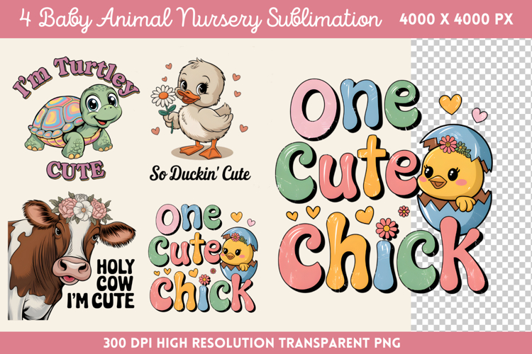 Cute-Saurus PNG, Baby Animal Nursery Sublimation (5447362)