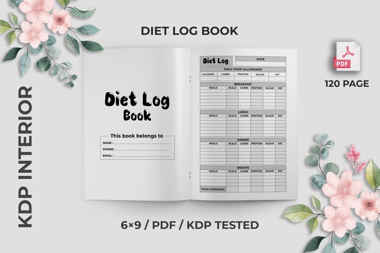 Diet Log Book KDP Interior
