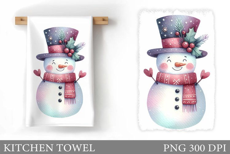 Snowman Kitchen Towel Design. Christmas Kitchen (4218933)