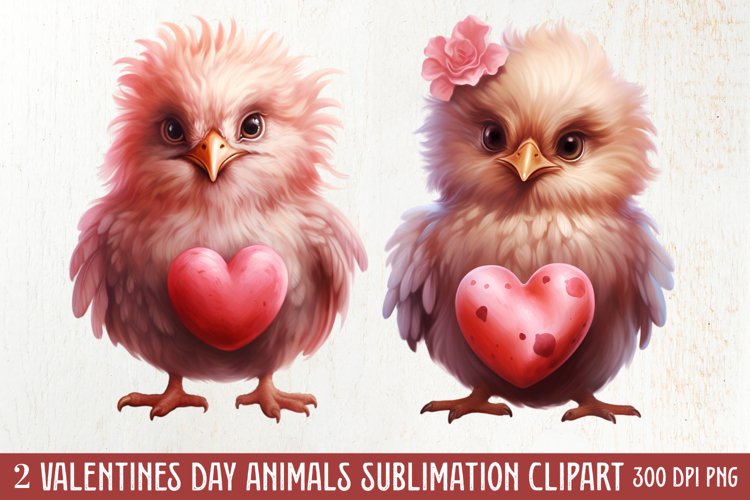 Valentines Day Animals Clipart Bundle, Valentines Day Animal