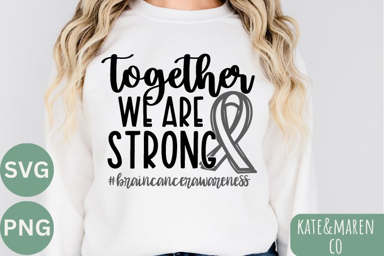 Brain Cancer SVG | Grey Awareness Ribbon SVG (2752553)