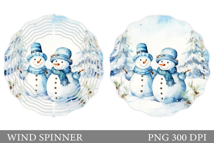 Snowman Wind Spinner. Snowman Watercolor Wind Spinner