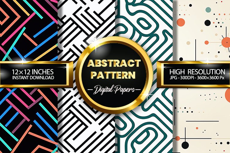 Abstract Pattern Digital Papers - 04 Variations (2989429)