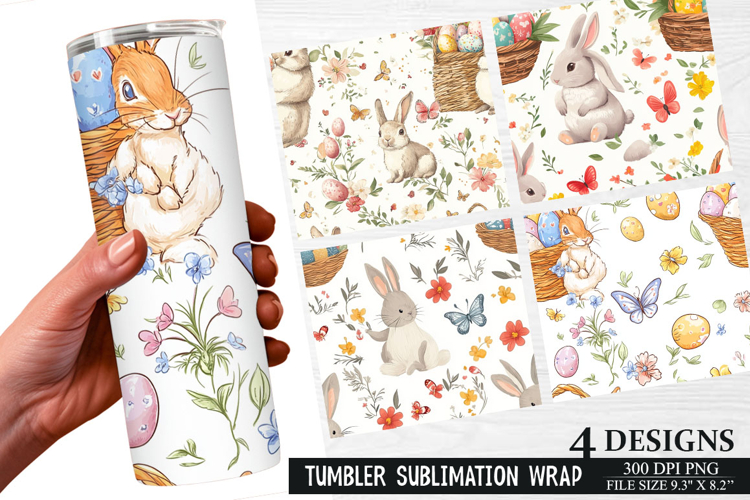 Easter Pattern Tumbler Wrap | Easter Tumbler Wrap Design