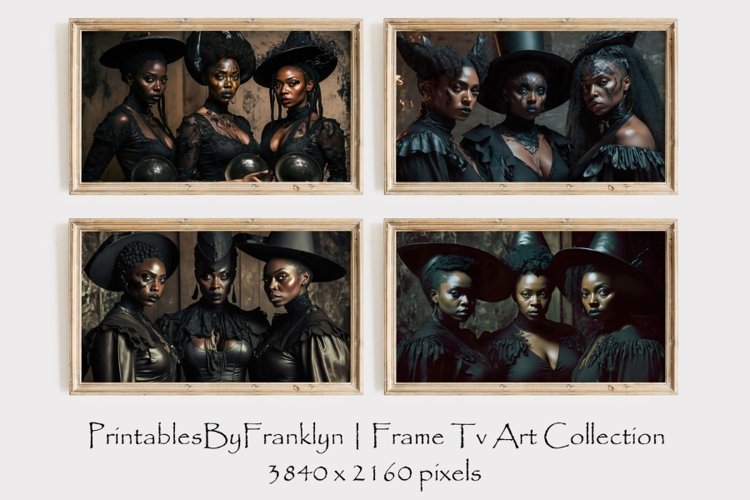 Halloween Samsung Frame TV Art Witch SET of 4
