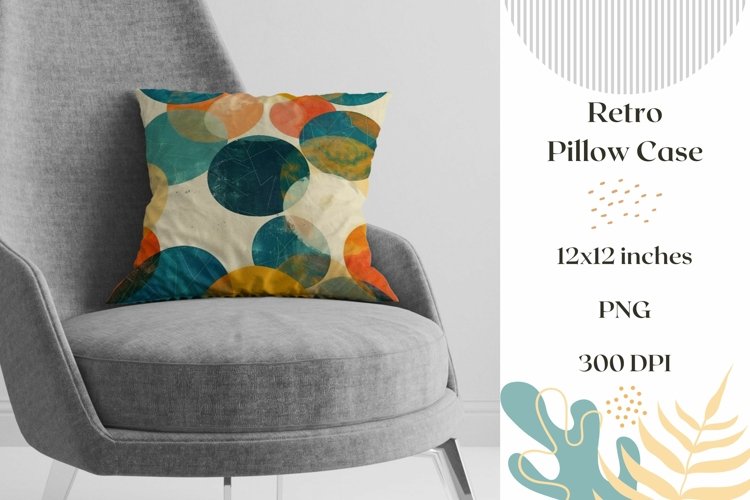 Retro Pillow Case Design, Abstract Pillowcase PNG